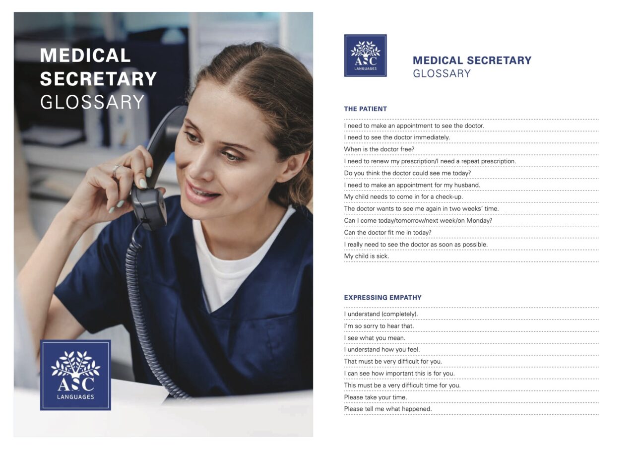 Anglais médical pour assistant(e) et secrétaire | École de langues ...